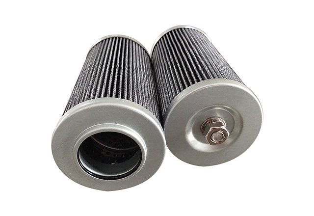 Oil filter with magnet pleated metal mesh hydraulic oil filter element